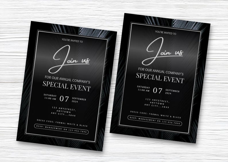 Corporate Event Invitation: Modern Company Party Invite (digital ...