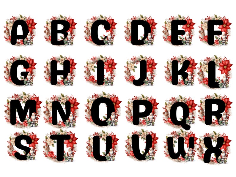 Santa Alphabet Christmas PNG Clipart Download, Christmas Alphabet ...