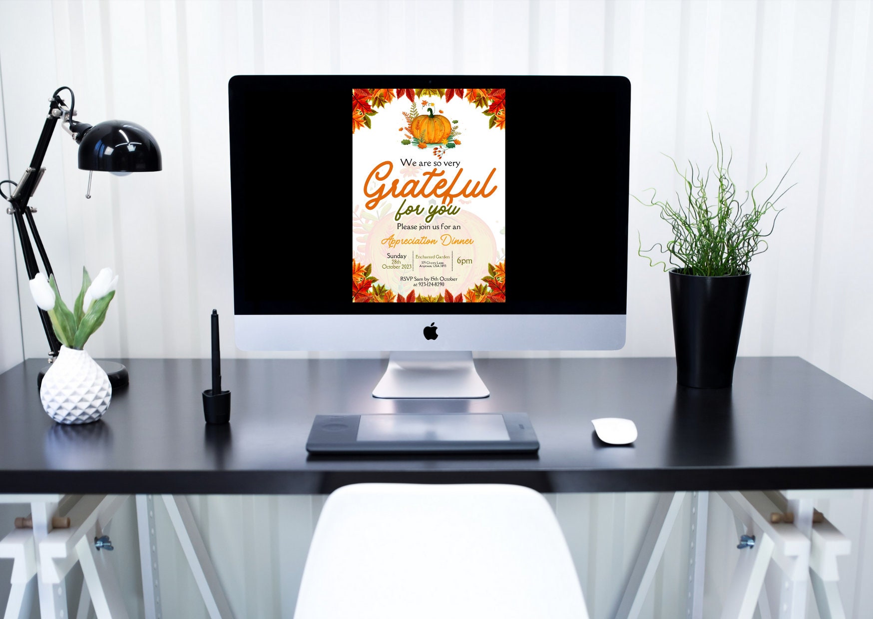 Fall Appreciation Invitation Grateful for You Teacher Staff Invitation ...