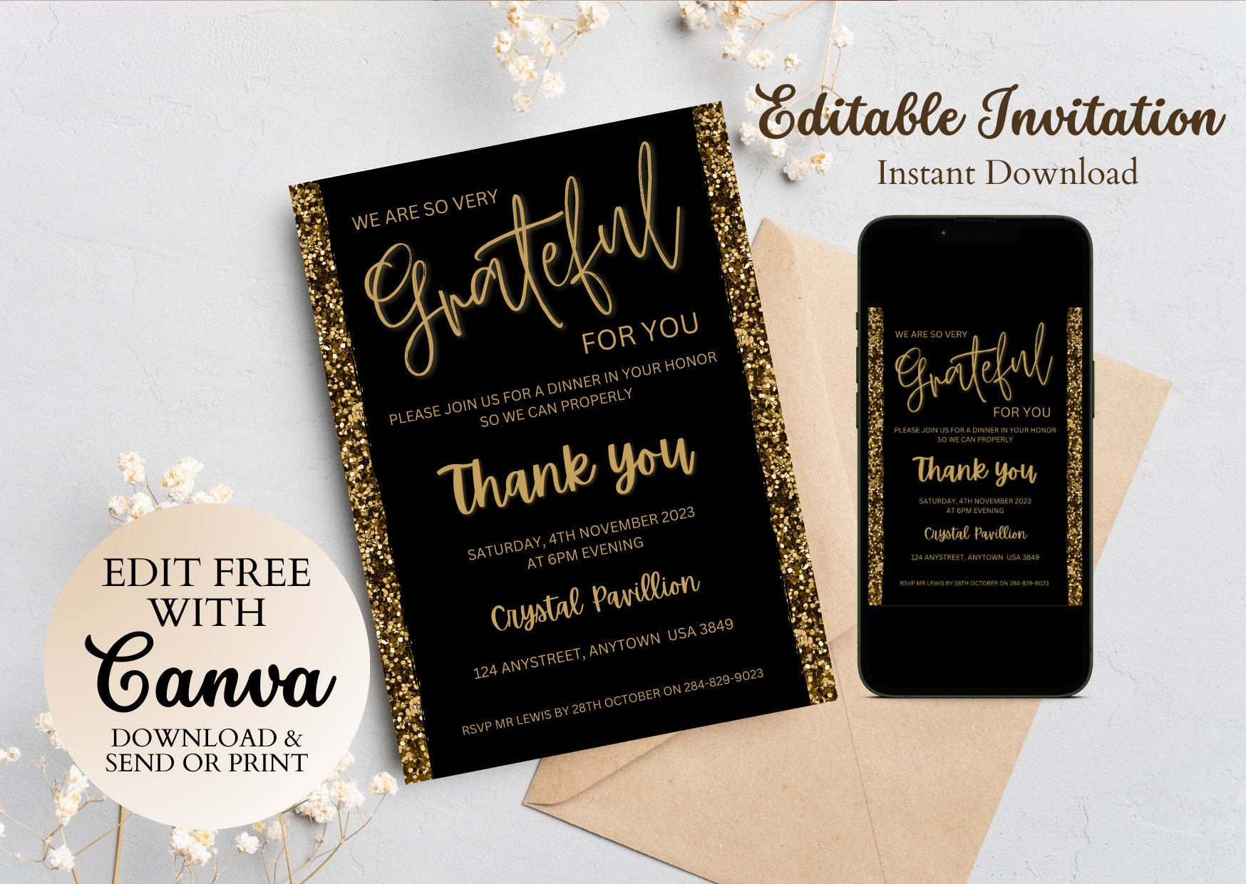 Modern Client Appreciation Invitation Grateful for You Invite Staff ...