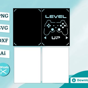Gamer Level up Card Easy to Make Template, Video Game Gift for Him, No ...