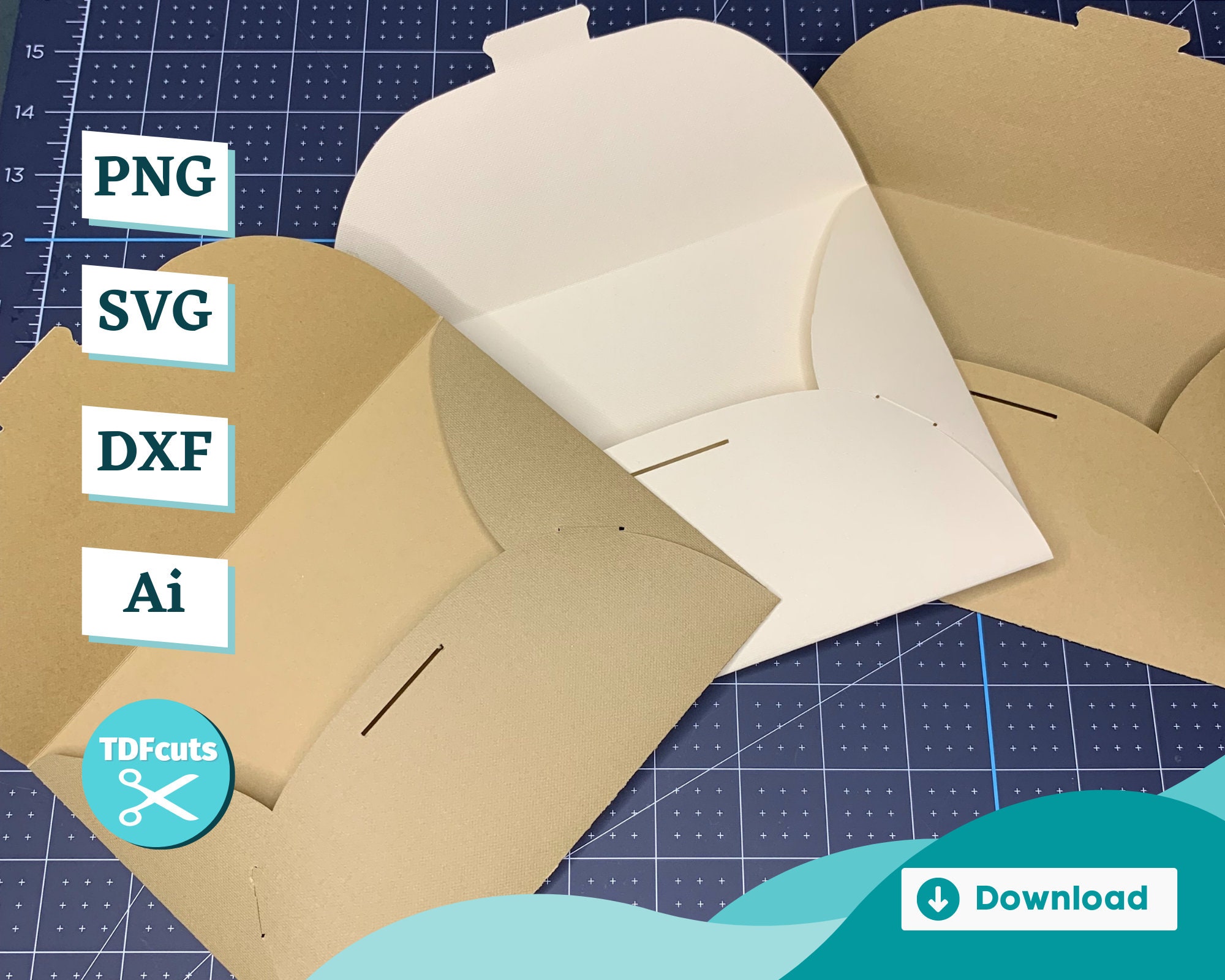 Envelope Cut File Template, No Glue Required, Made for Tdfcuts Birthday ...