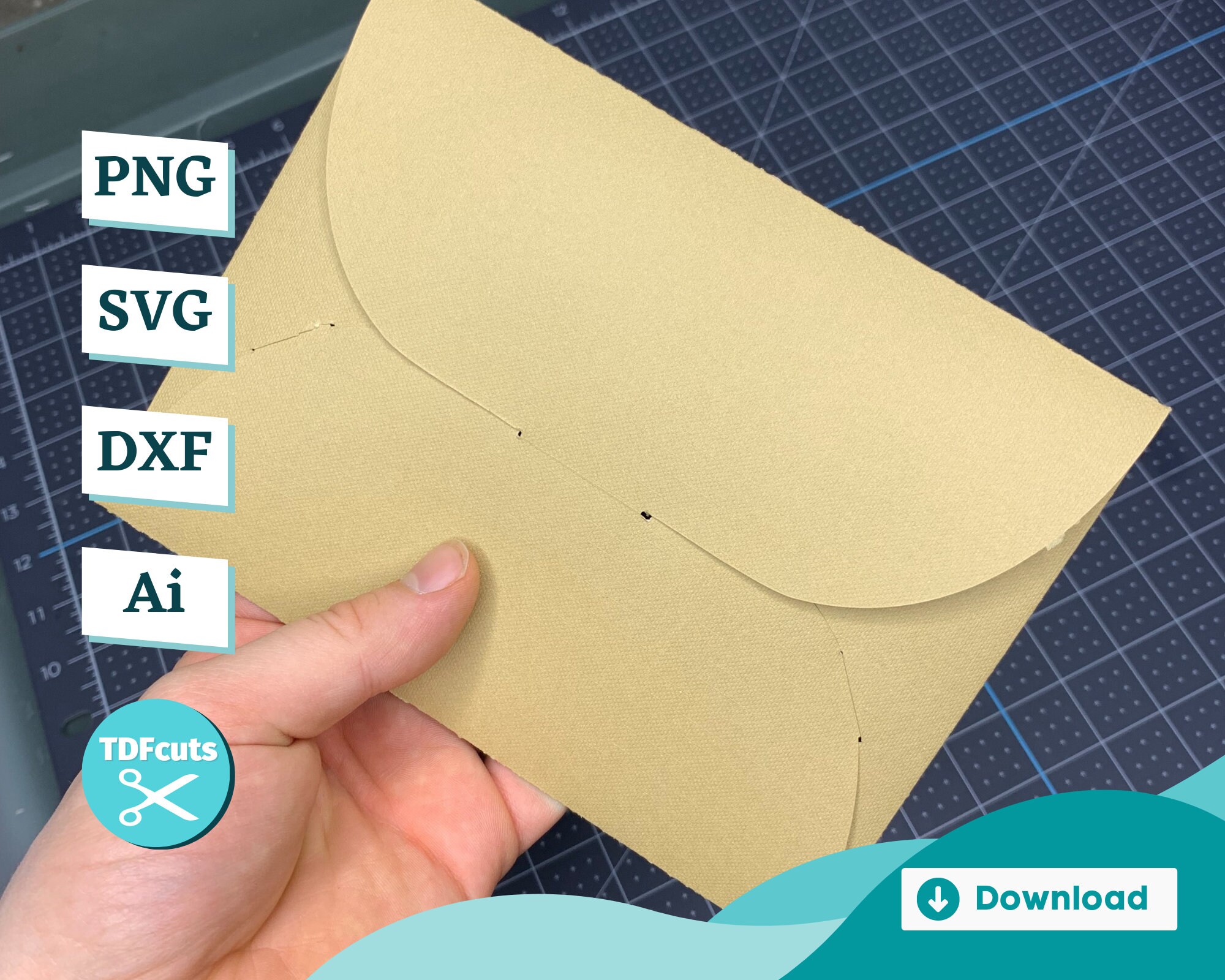 Envelope Cut File Template, No Glue Required, Made for Tdfcuts Birthday ...