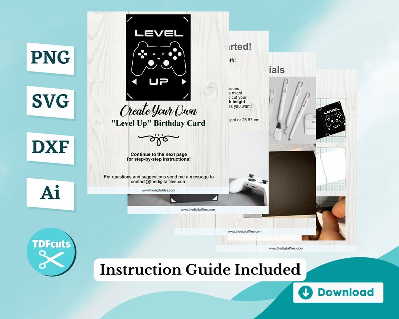 Gamer Level up Card Easy to Make Template, Video Game Gift for Him, No ...