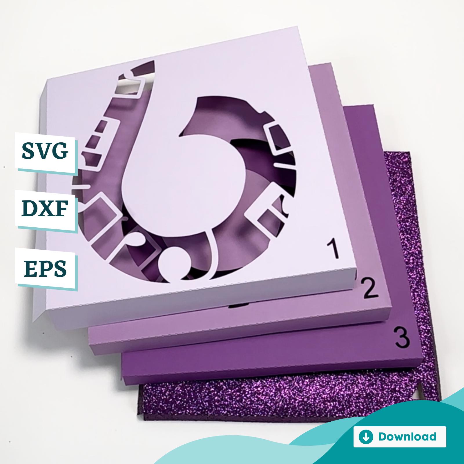 Music Notes Scene Template Cut File in Glueless SVG, DXF, EPS Layered ...