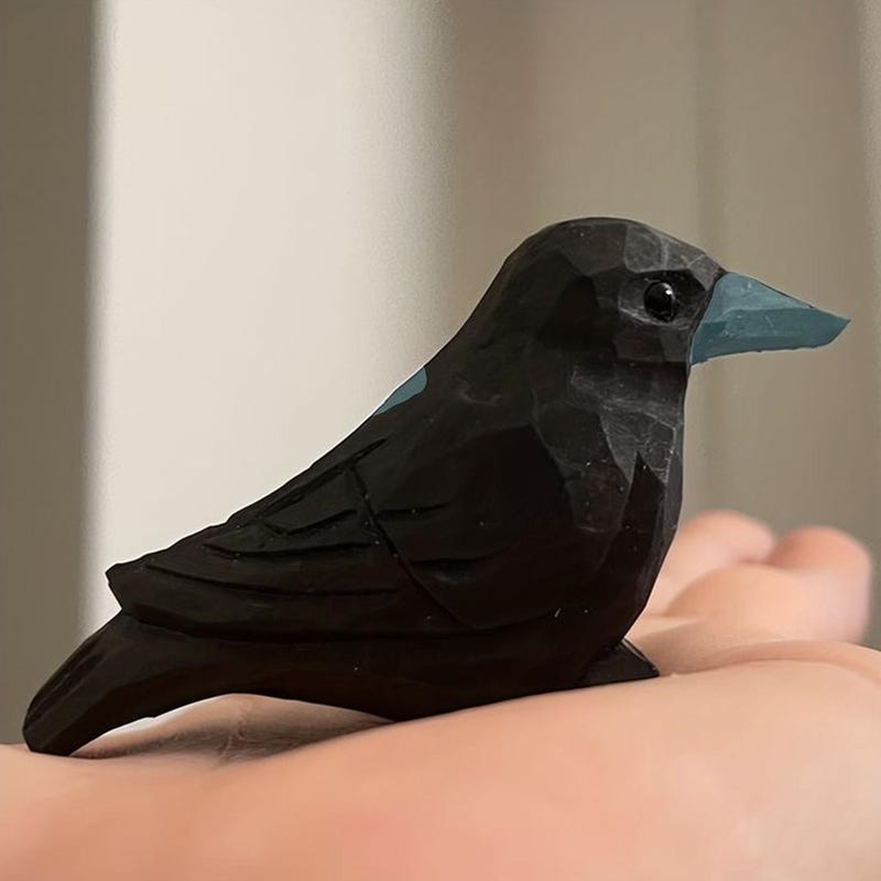 Crow Figurine - Etsy