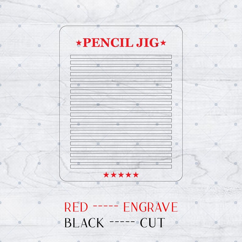Pencil Engraving Jig Svg, Laser Cut File for Personalized Pencils ...