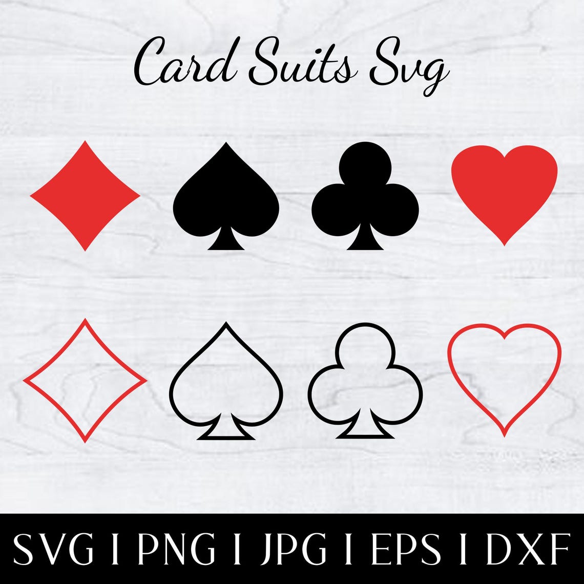 Card Suits SVG, Playing Cards Symbols Svg, Poker Cards Svg, Card Suits ...