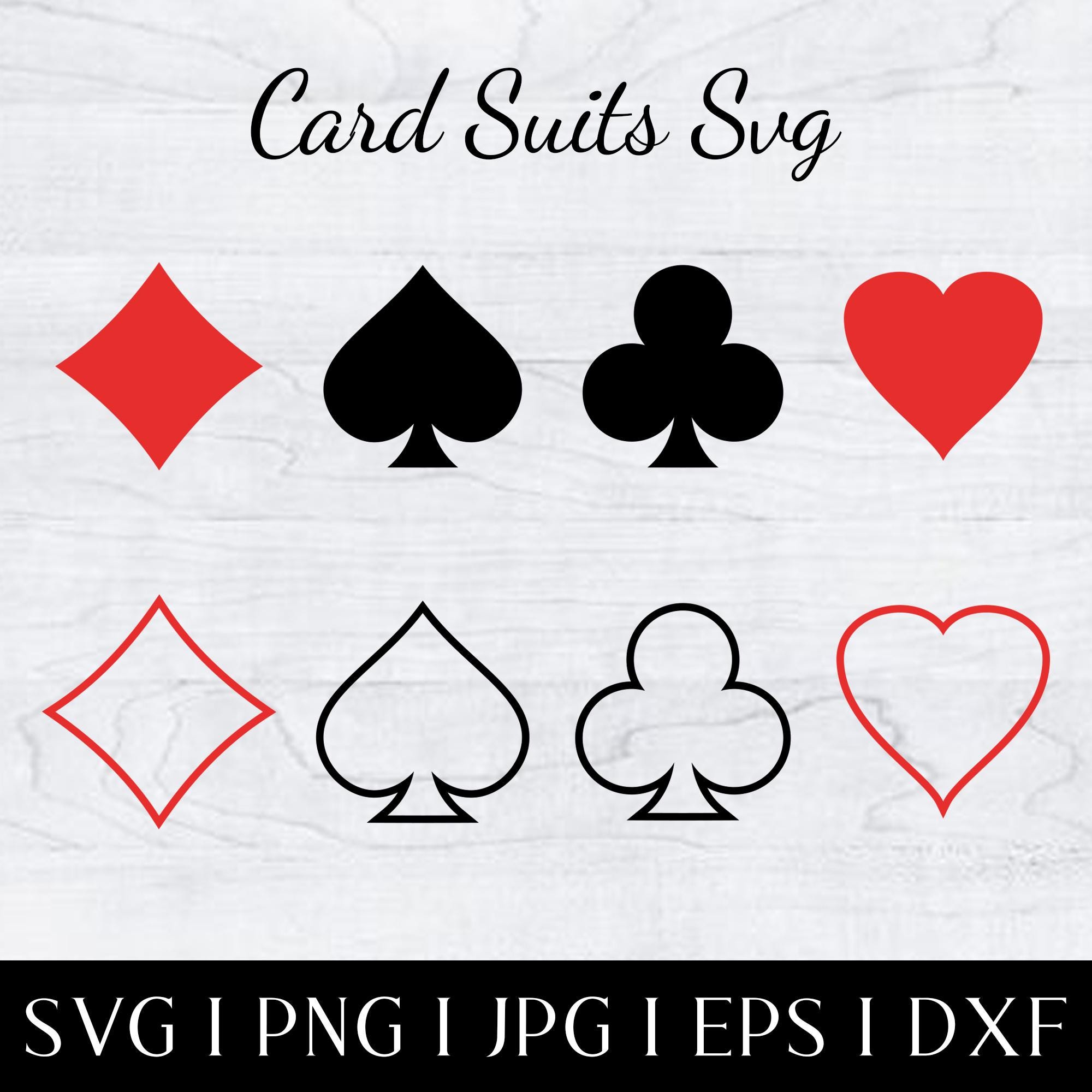 Card Suits SVG, Playing Cards Symbols Svg, Poker Cards Svg, Card Suits ...
