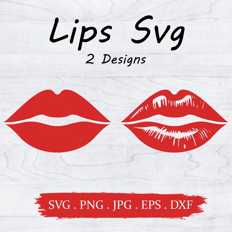 Kiss Lips Svg - Etsy