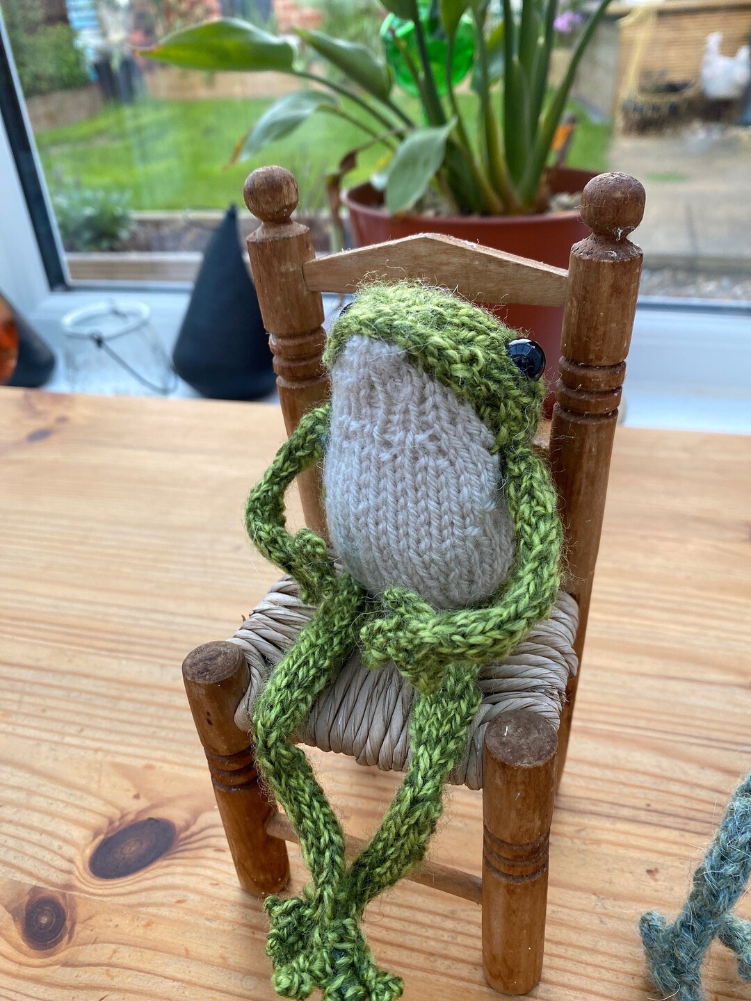 Speckled Green With Ivory Tummy Hand Knitted Frog - Etsy