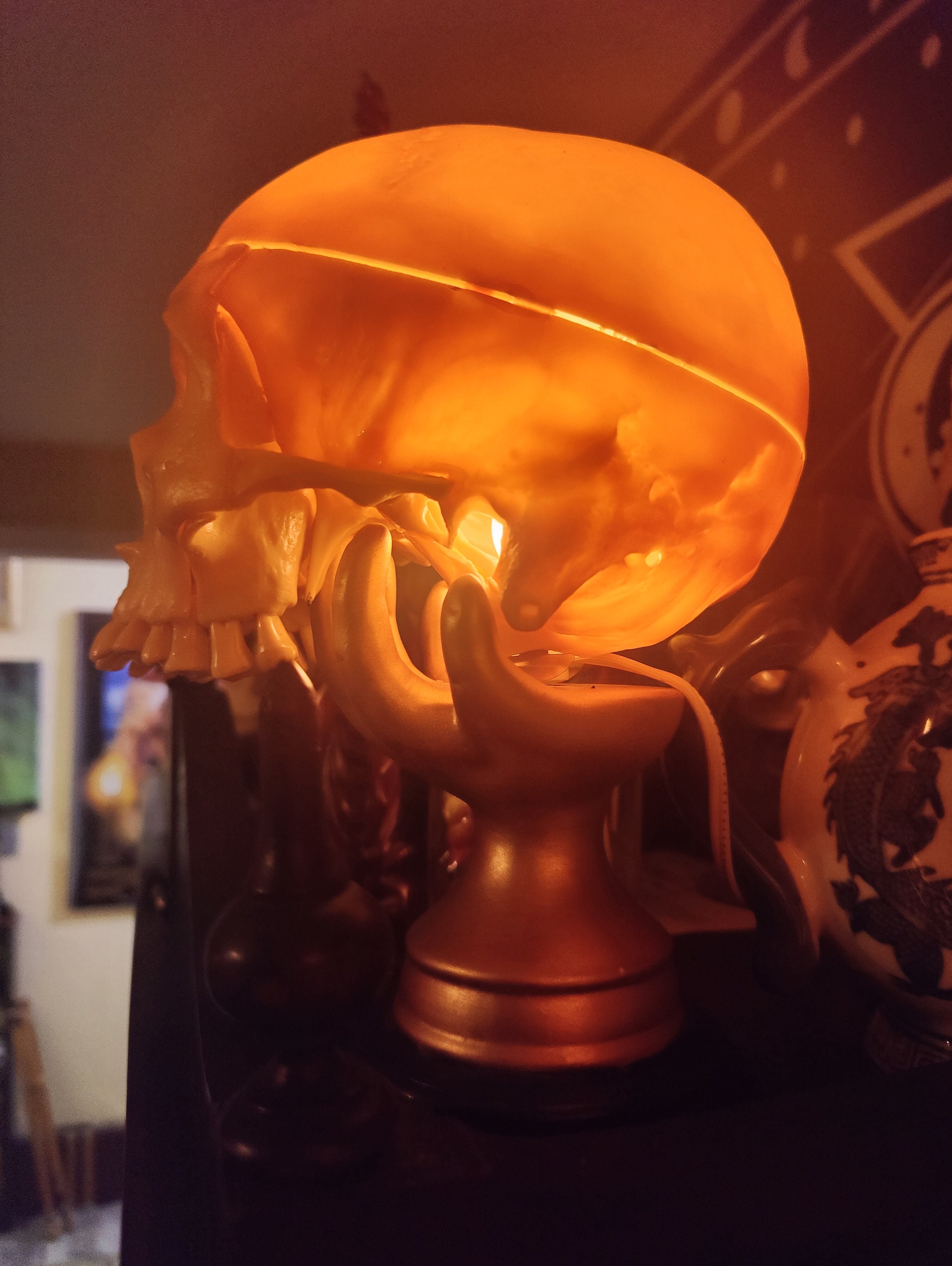 Replica Human Skull Lamp - Etsy