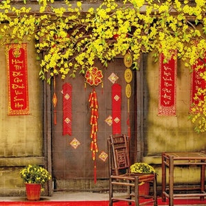 Backdrop Xuan 2025 | Lunar New Year Decorative Backdrop| Tet Photo ...