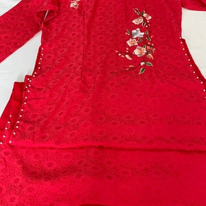 Vietnamese Bridal Ao Dai Red Brocade Embroidered Ao Dai Ao Dai Wedding ...