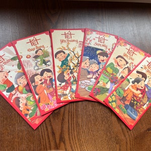 Red Envelope | Vietnamese Tet| Lunar New Year 2026| Set of 20 Red Lucky ...