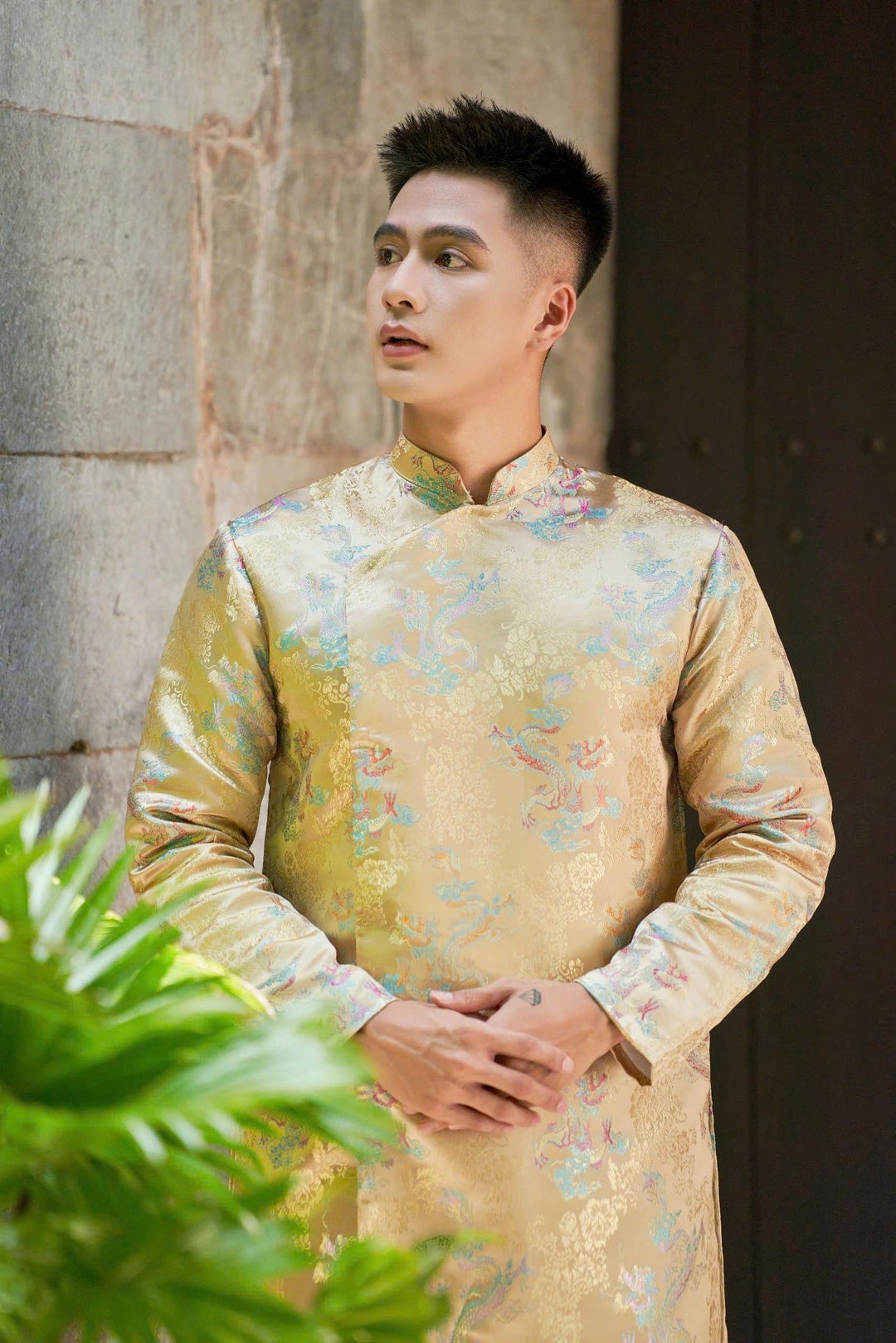 Modern Ao Dai for Men Pre-made Long Dress Ao Dai Ao Dai for Man ...