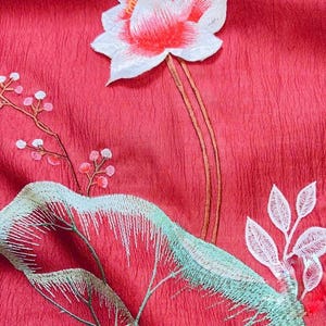 Red Floral Embroidered Ao Dai | Vietnamese Traditional Ao Dai | Ao Dai ...
