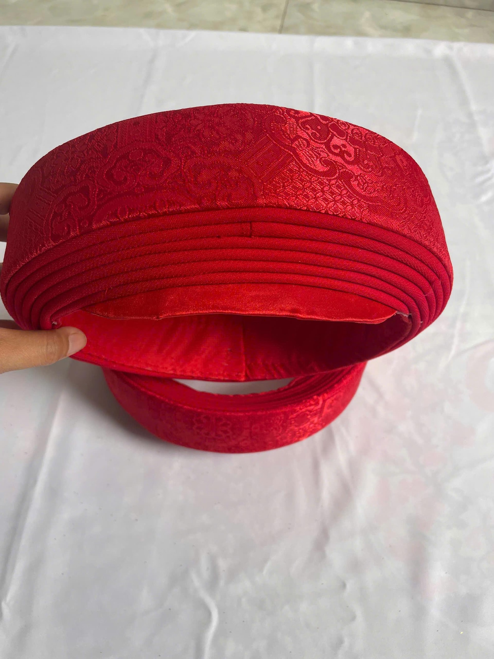 Vietnamese Gấm Khăn Đóng Headband: Ao Dai Groom Hat - Turban Men's Ao ...