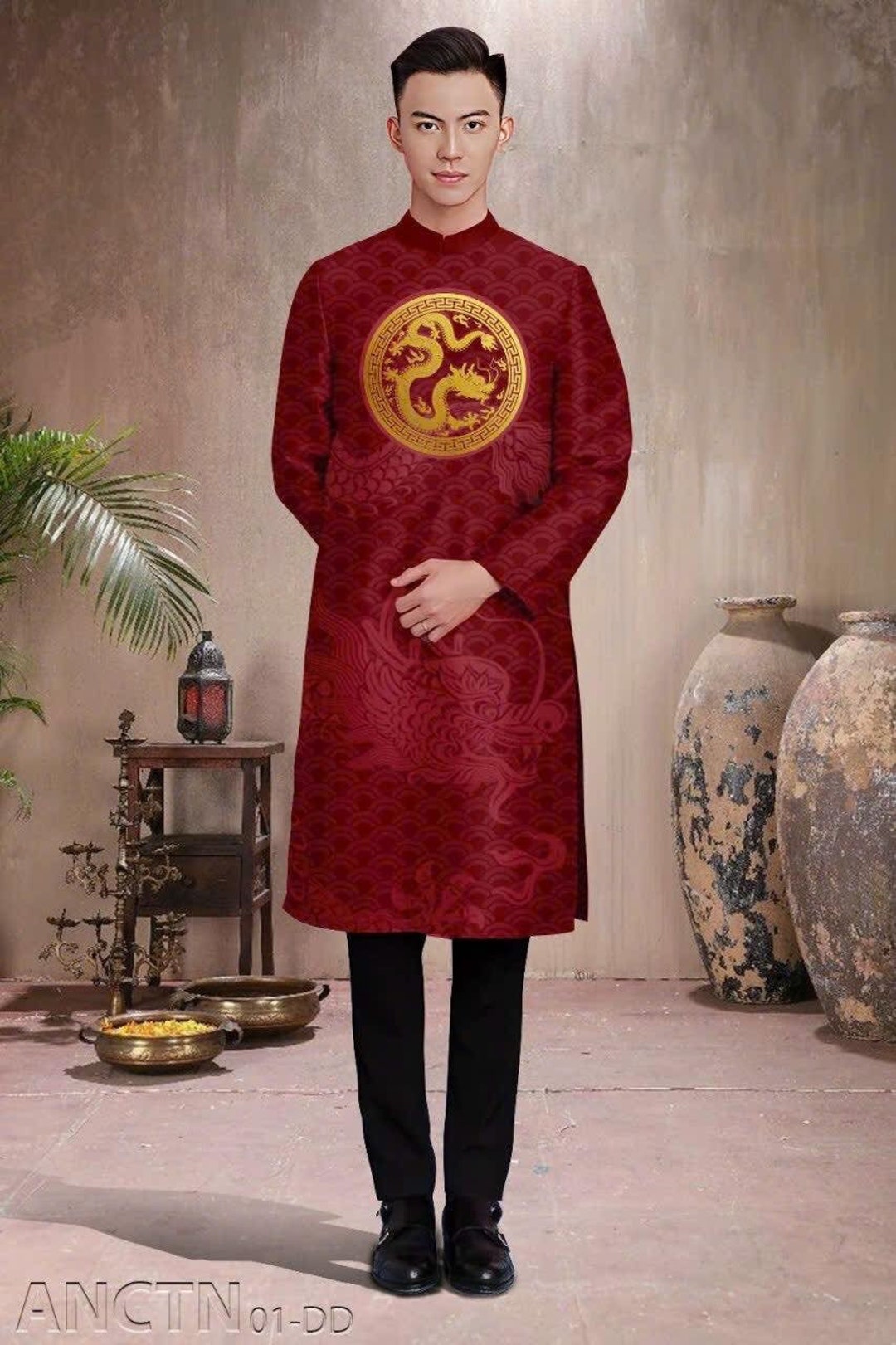 3D Printed Modernized Ao Dai for Men Men Dress Ao Dai Nam Vietnamese Ao ...