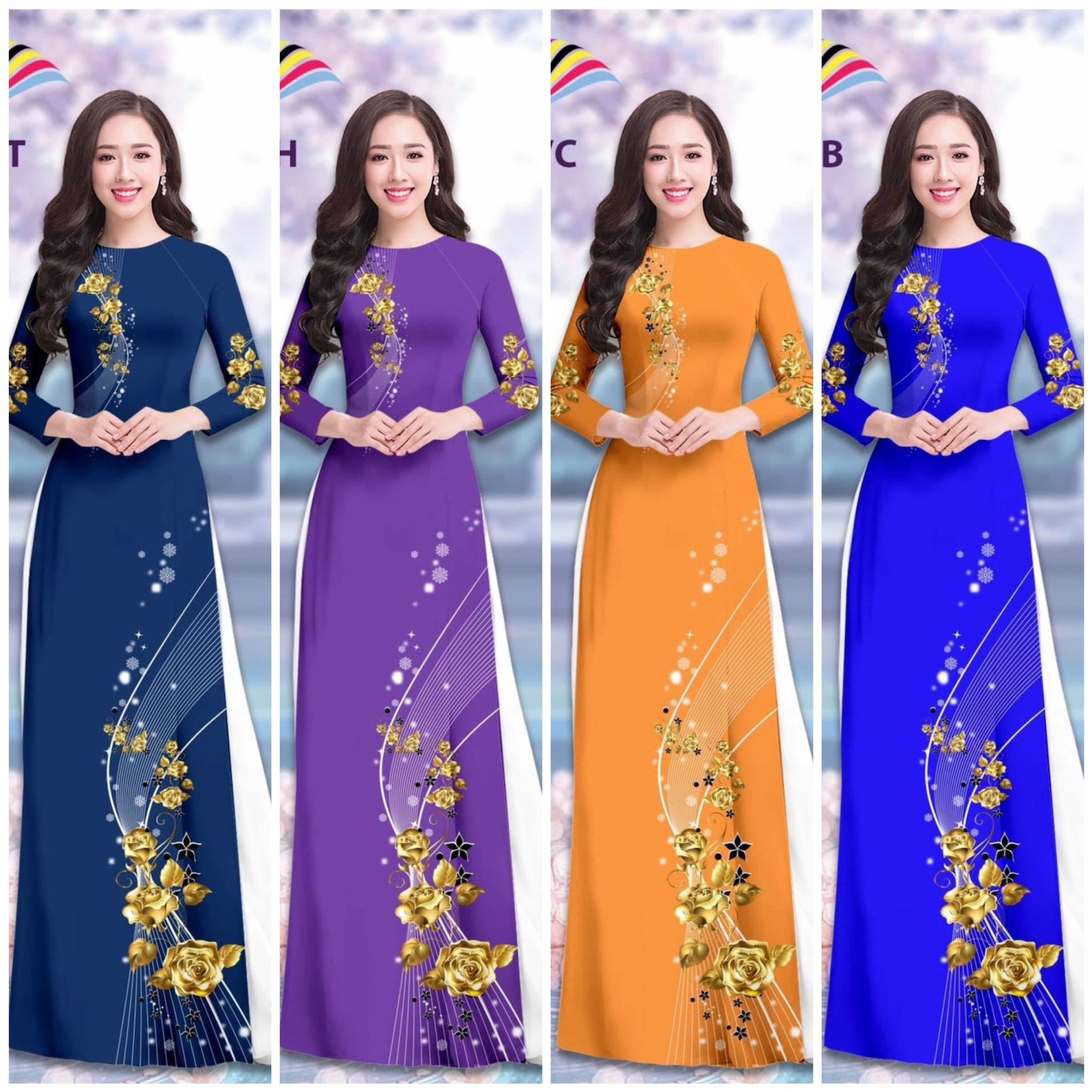 Vietnamese Ao Dai Dress: Traditional Outfit With Pants - Women Ao Dai ...