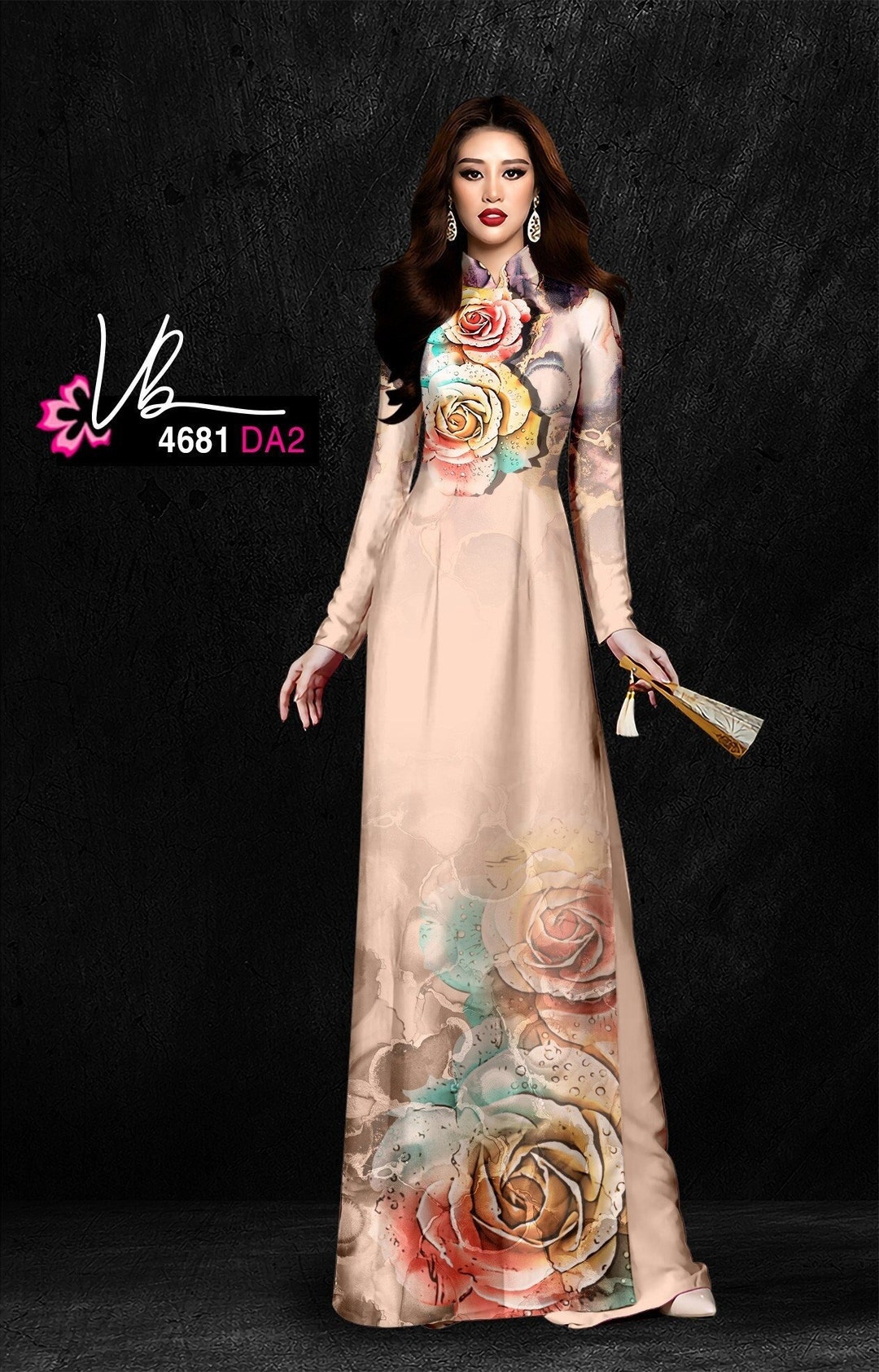 Floral Silk Vietnamese Ao Dai | Traditional Dress With Pants - Etsy