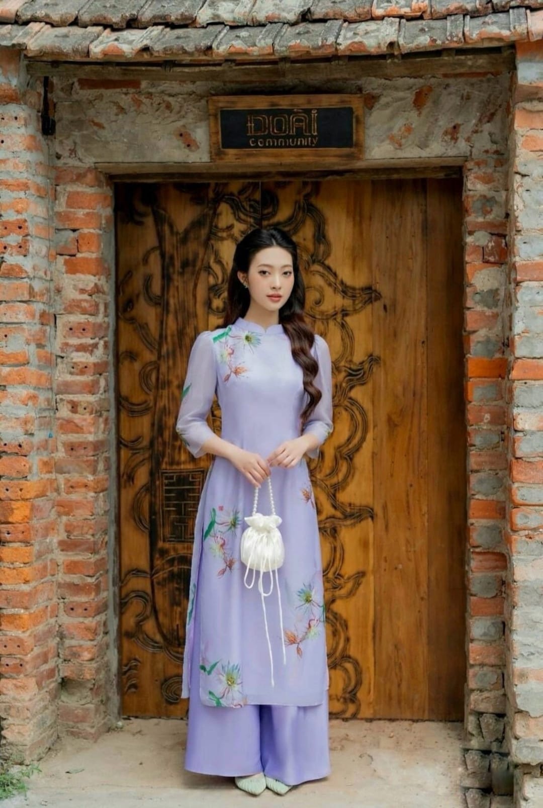 Purple Double Layers Ao Dai Dress: Vietnamese Modernized Ao Dai - With ...