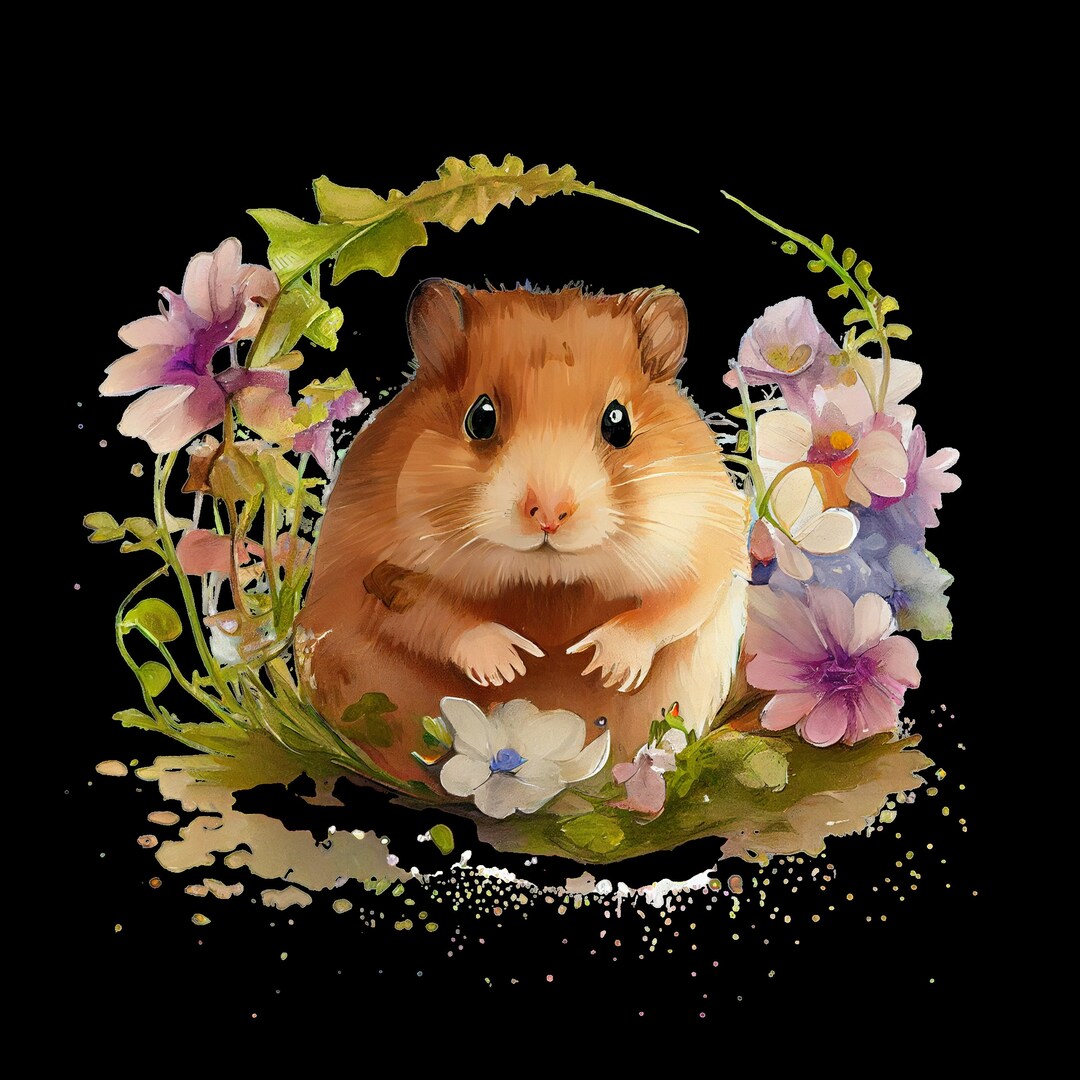 Watercolor Style Hamster Sticker for Laptops, Phones, Notebooks, Etc ...