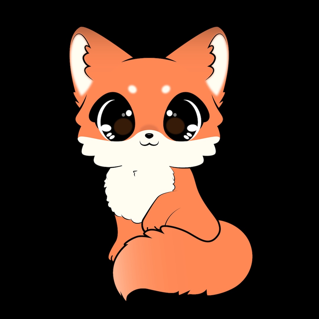 Kawaii Style Cute Fox Sticker - Etsy
