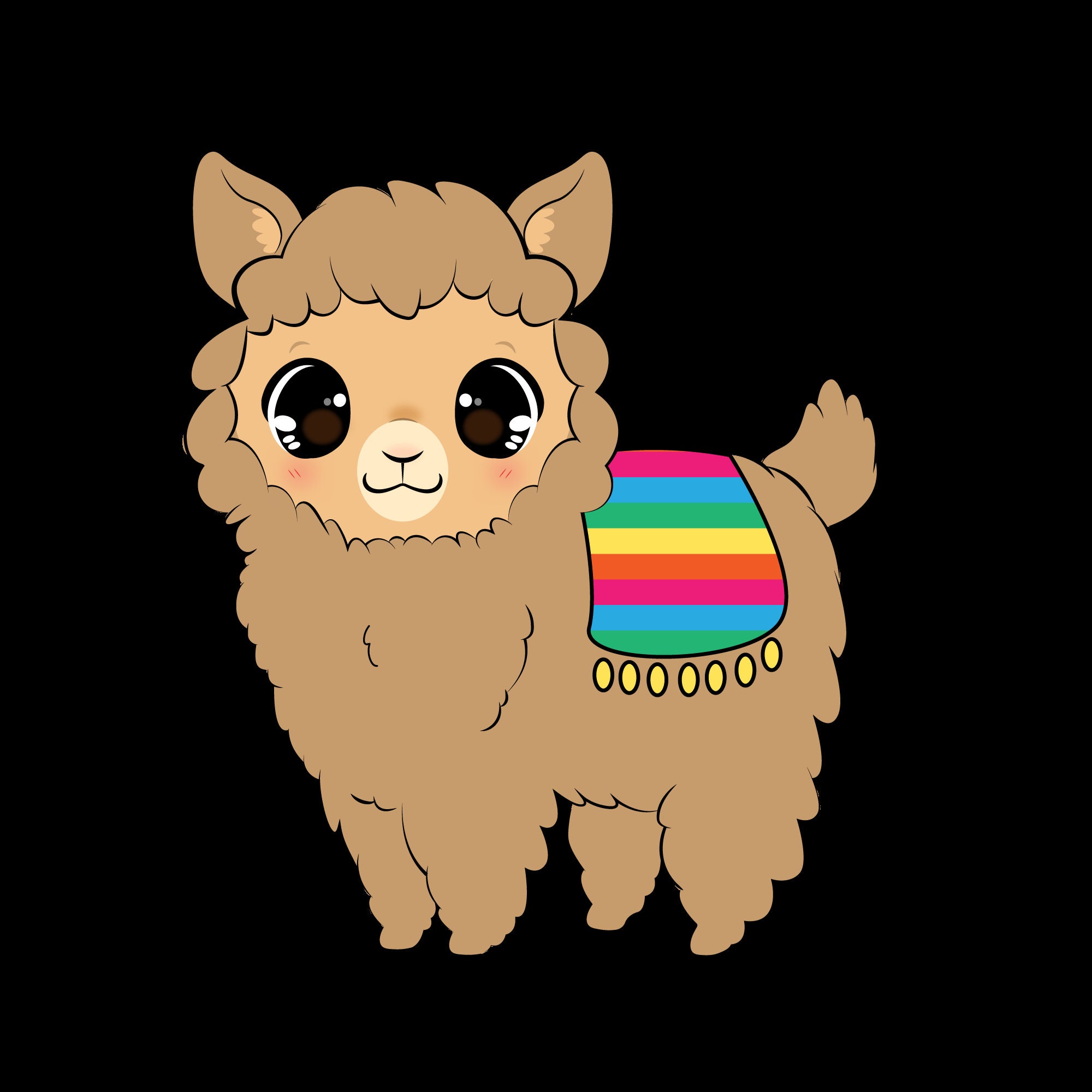 Kawaii Style Cute Llama Sticker for Laptops Phones - Etsy