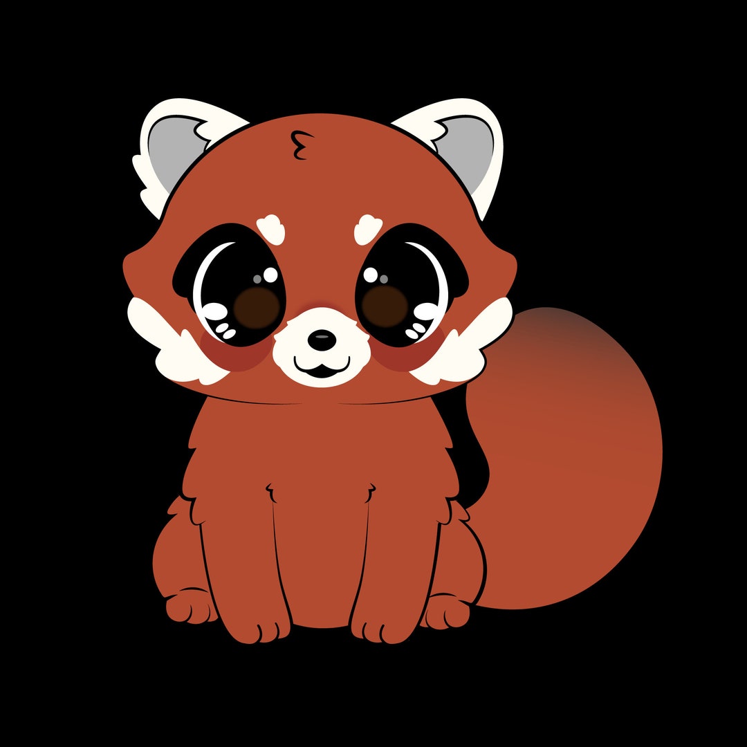 Kawaii Style Cute Red Panda Sticker - Etsy