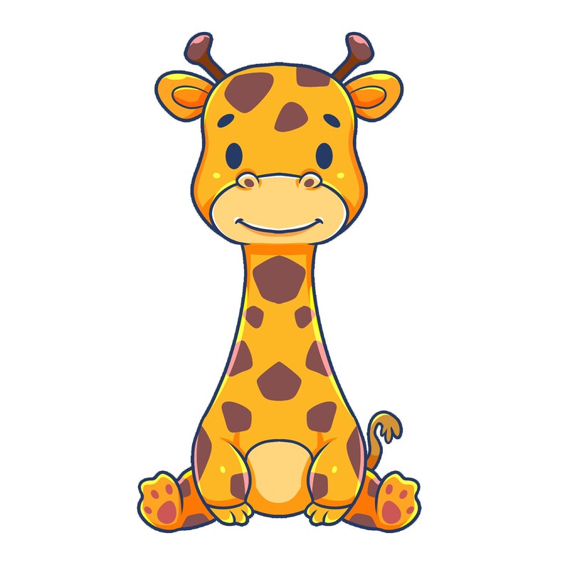 Kawaii Style Cute Giraffe Sticker - Etsy