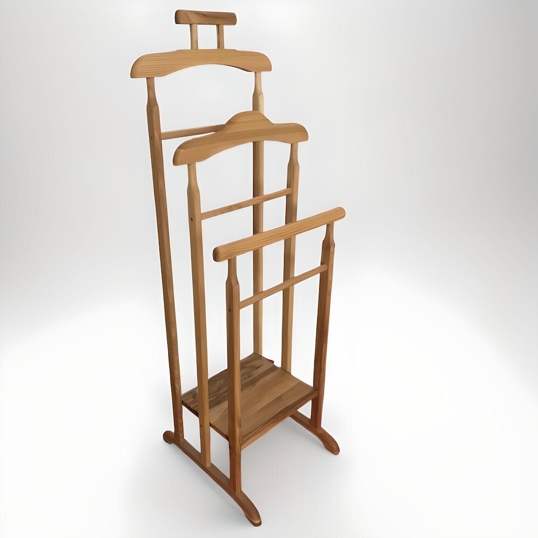 Solid Wood Valet Stand for Three Hangers. Valet Stand. Coat Rack ...