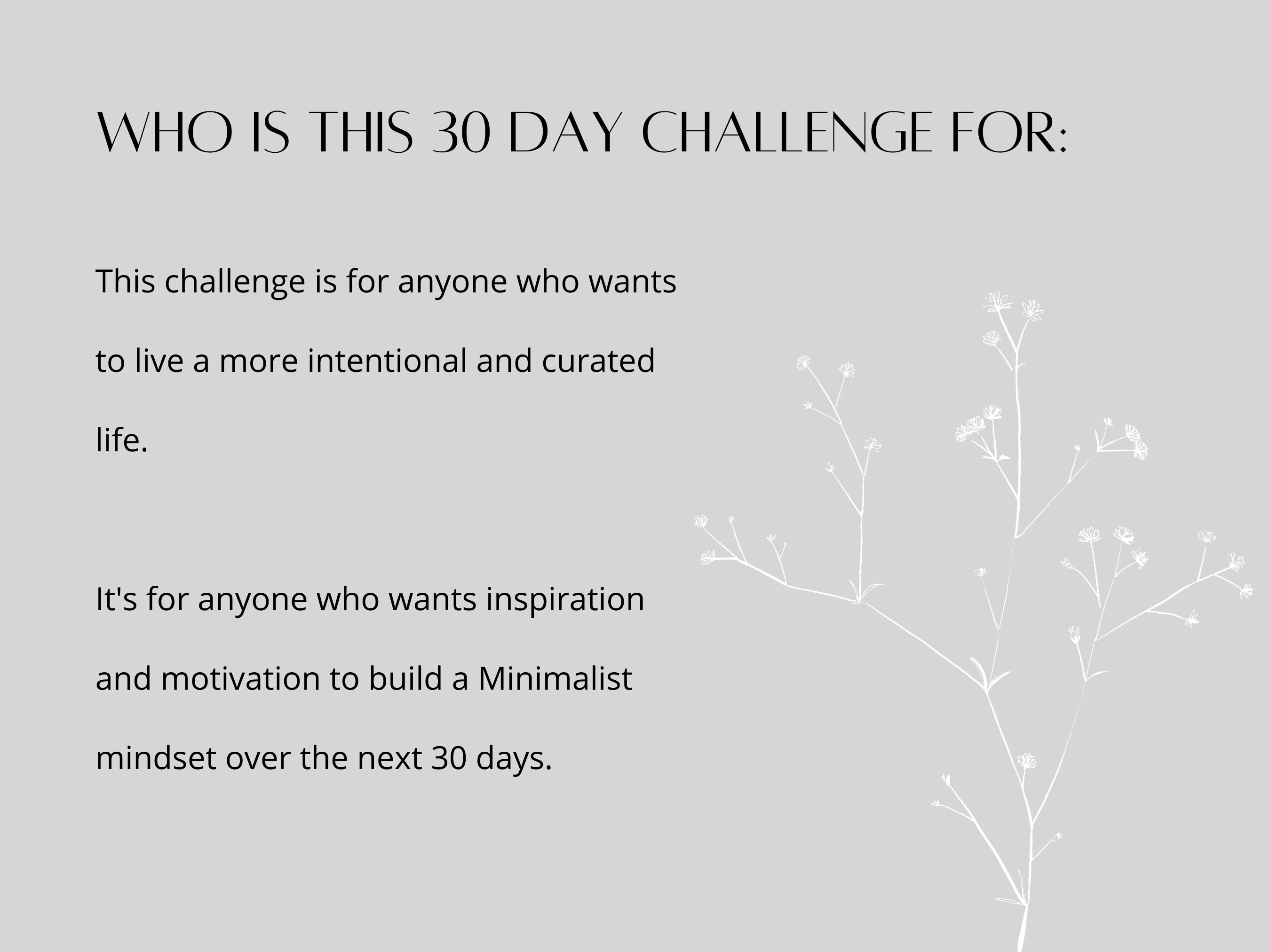 Minimalist 30 Day Challenge Printable 30 Days Declutter Declutter ...