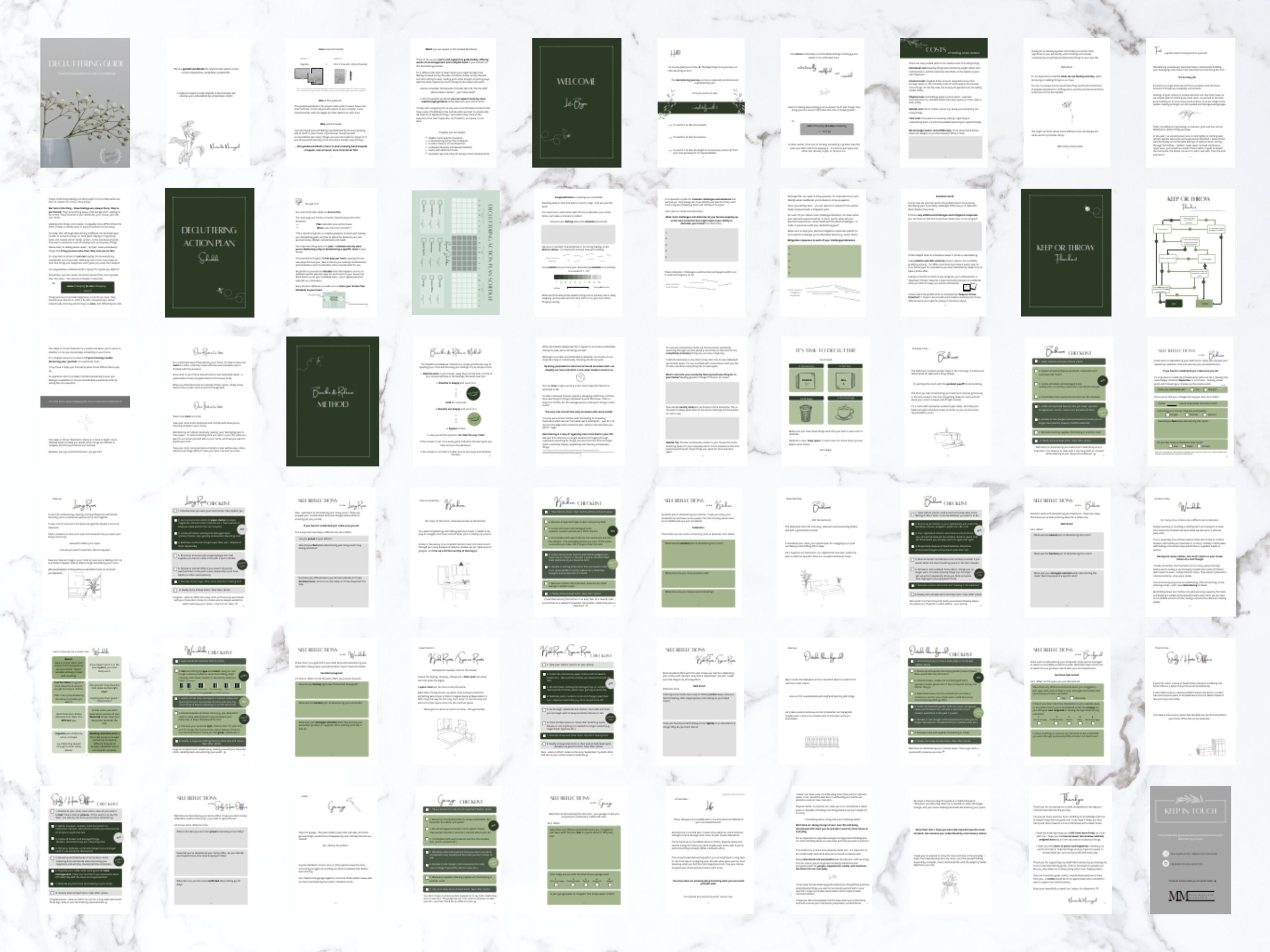 Decluttering Guide | Printable Workbook | Editable | Minimalism Guide ...