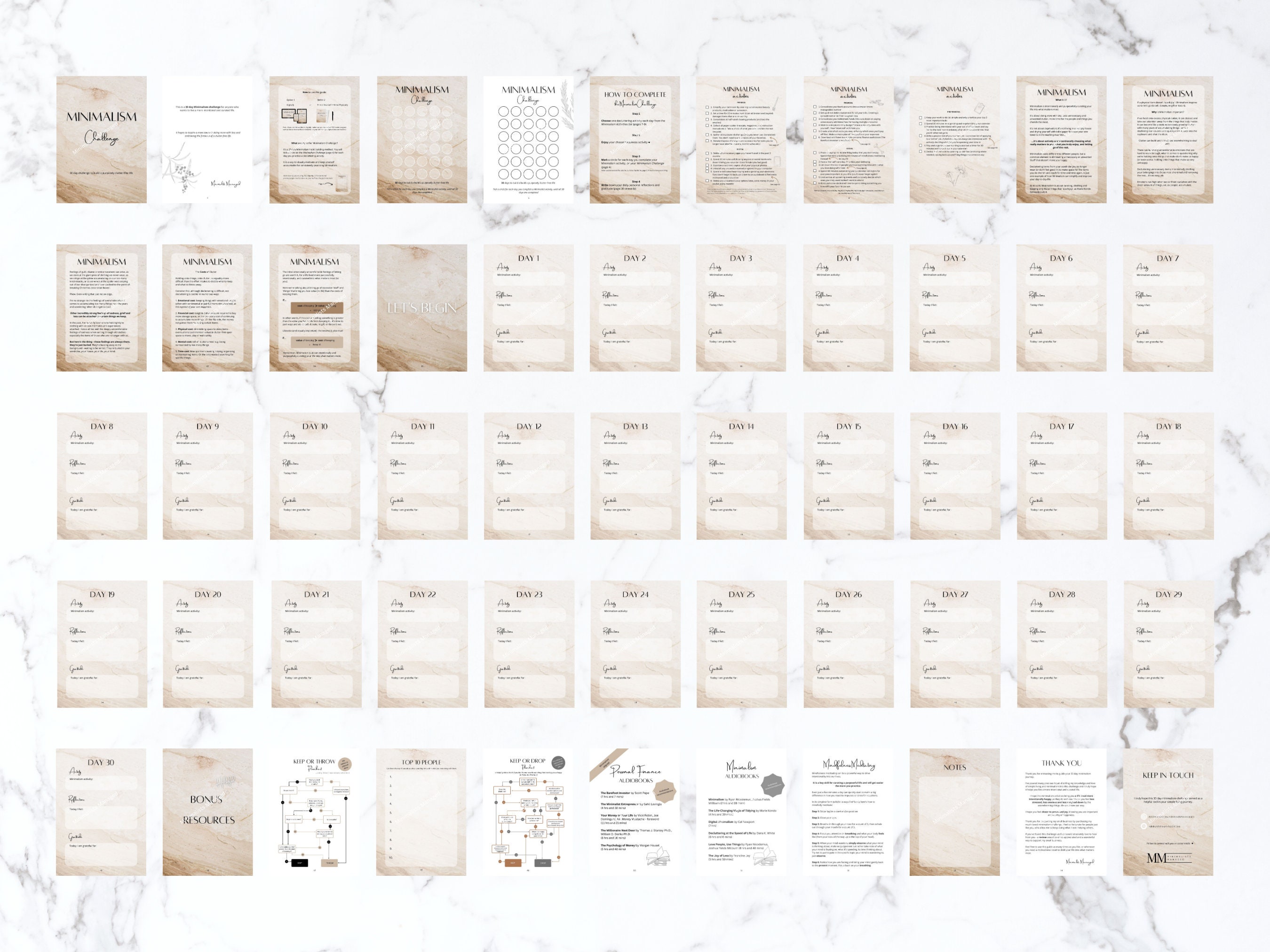 Minimalist 30 Day Challenge Printable 30 Days Declutter Declutter ...