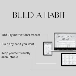 100 Day Challenge Habit Tracker (grey Mist Edition) Minimalist ...