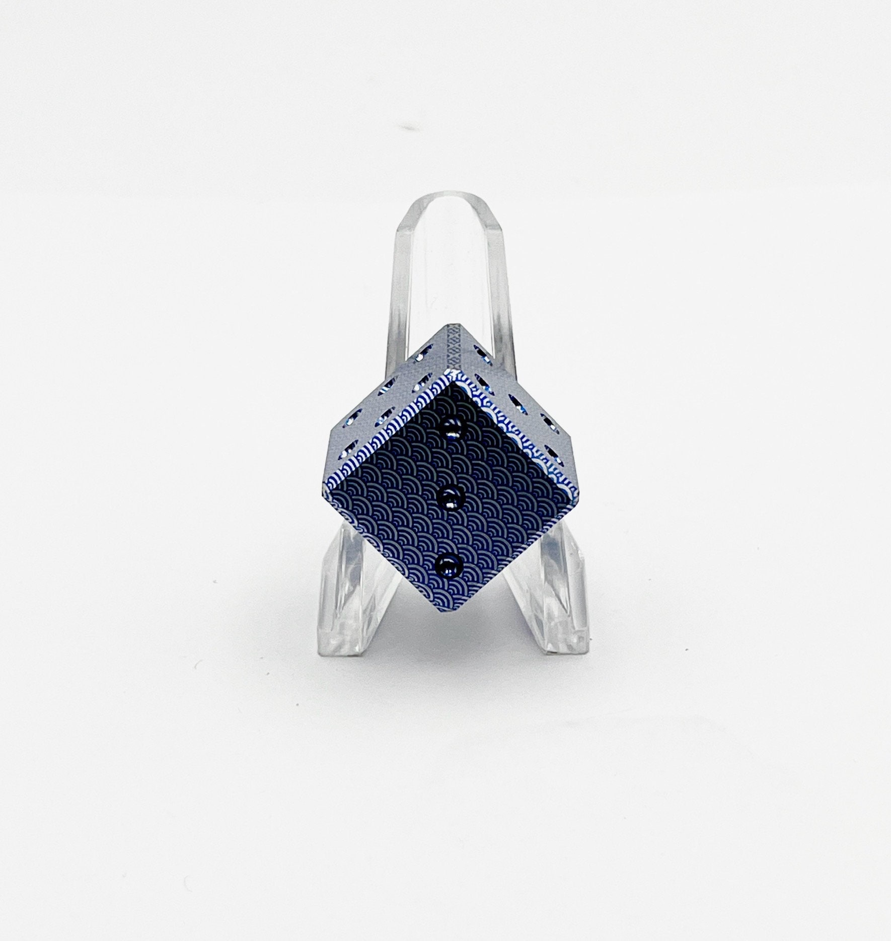 Titanium Dice With Seigaiha Wave Engrave 19mm - Etsy