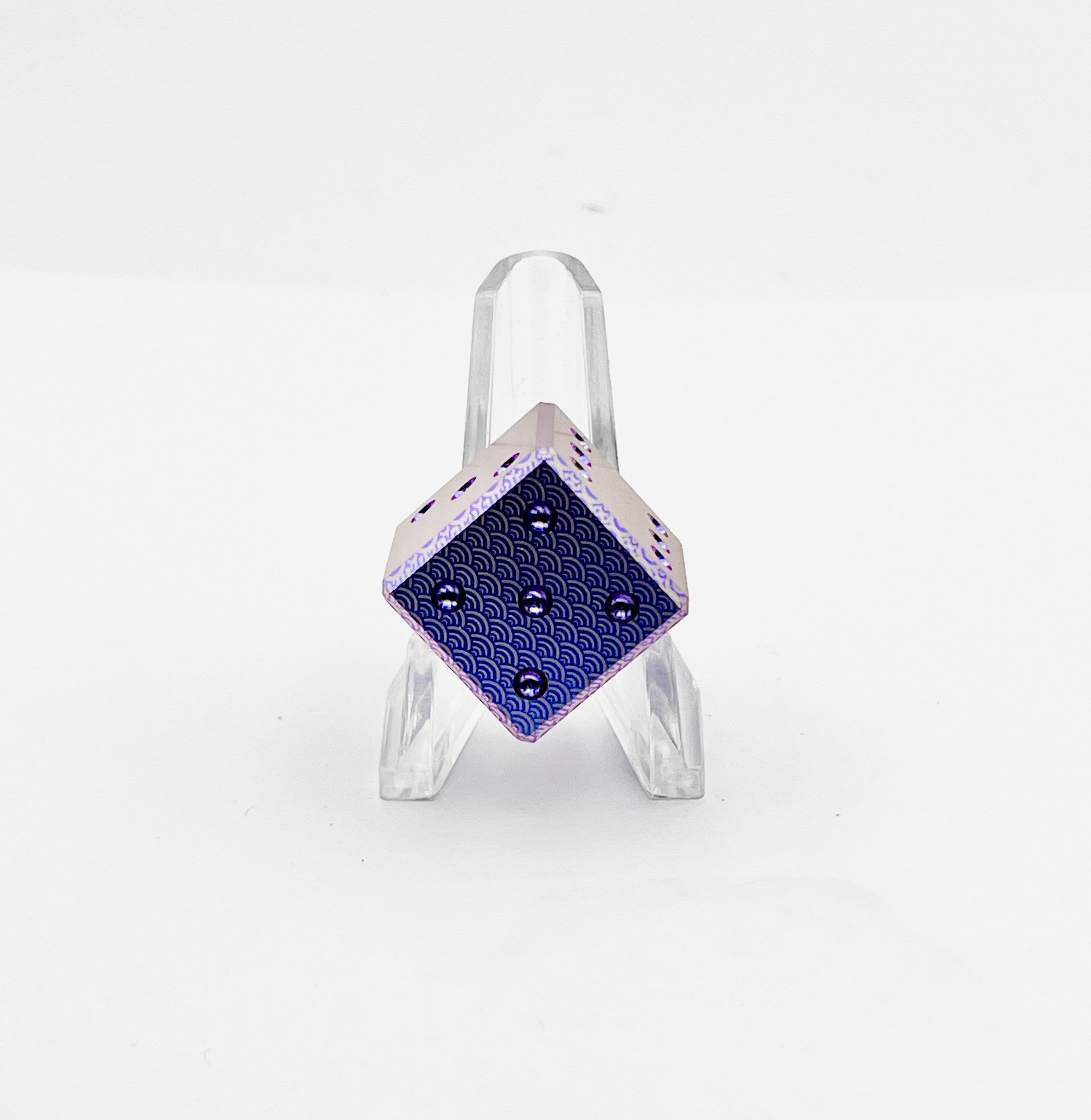 Titanium Dice With Seigaiha Wave Engrave 19mm - Etsy
