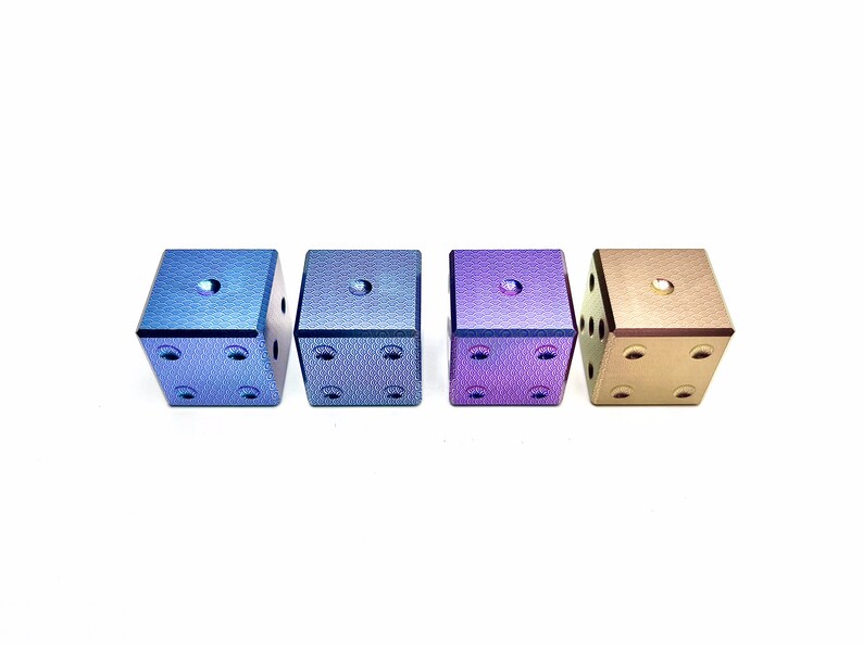 Titanium Dice With Seigaiha Wave Engrave 19mm - Etsy