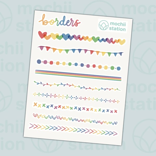 Rainbow Border - Etsy