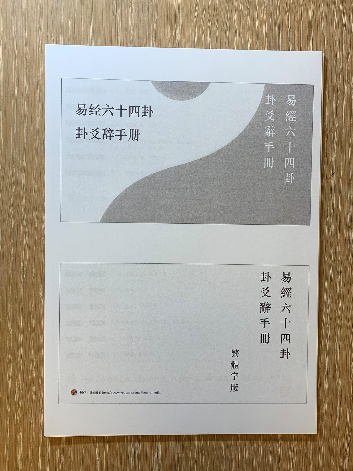 Iching 64 Hexagram Handbook (易经64卦——卦辞、爻辞、象传电子版手册) Digital Version - Etsy