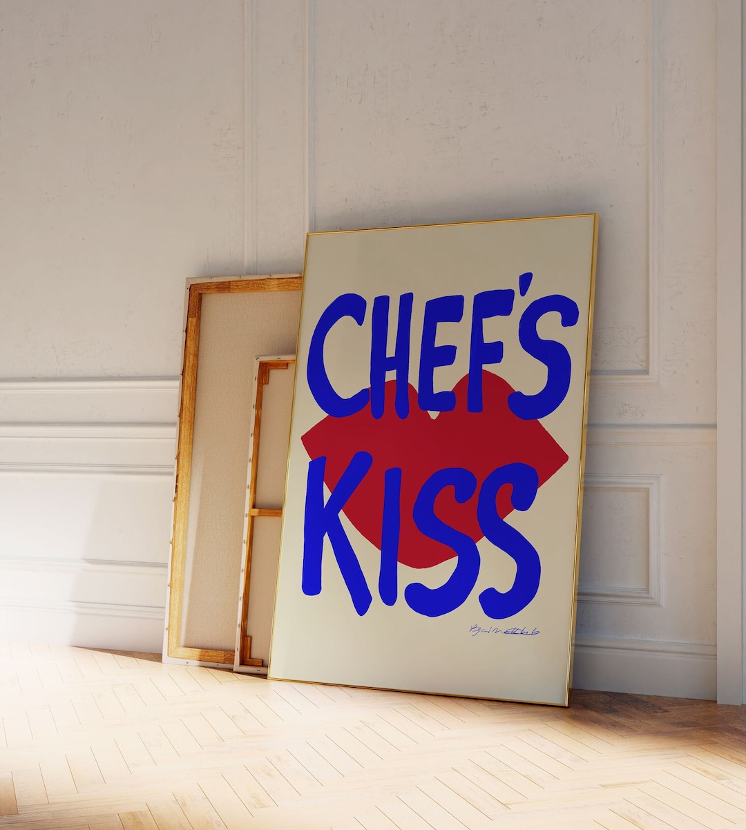 Chef Kiss Digital Download Print for Kitchen and Bar Decoration. - Etsy