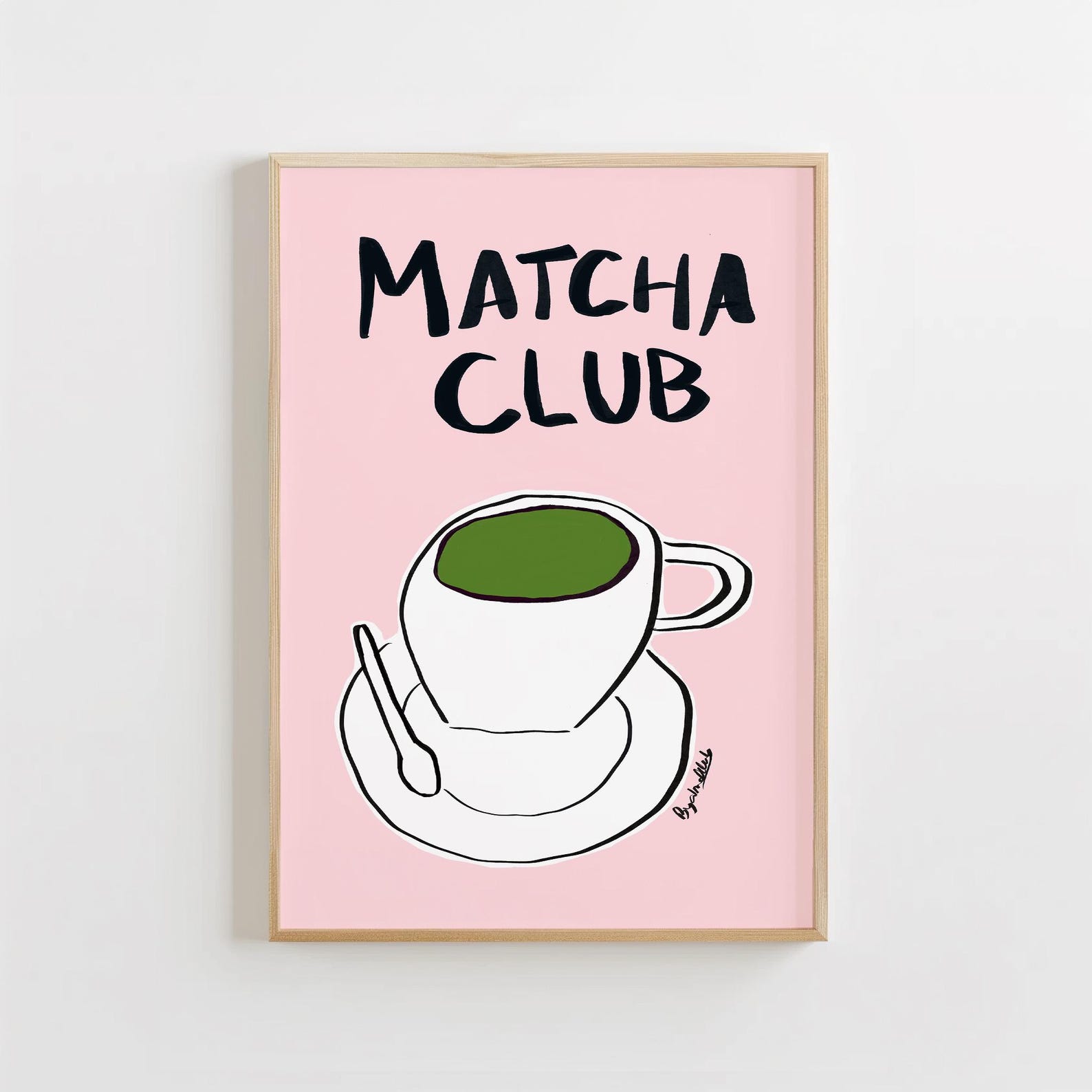 Matcha Club Art Print: Funky Kitchen Wall Art - Etsy