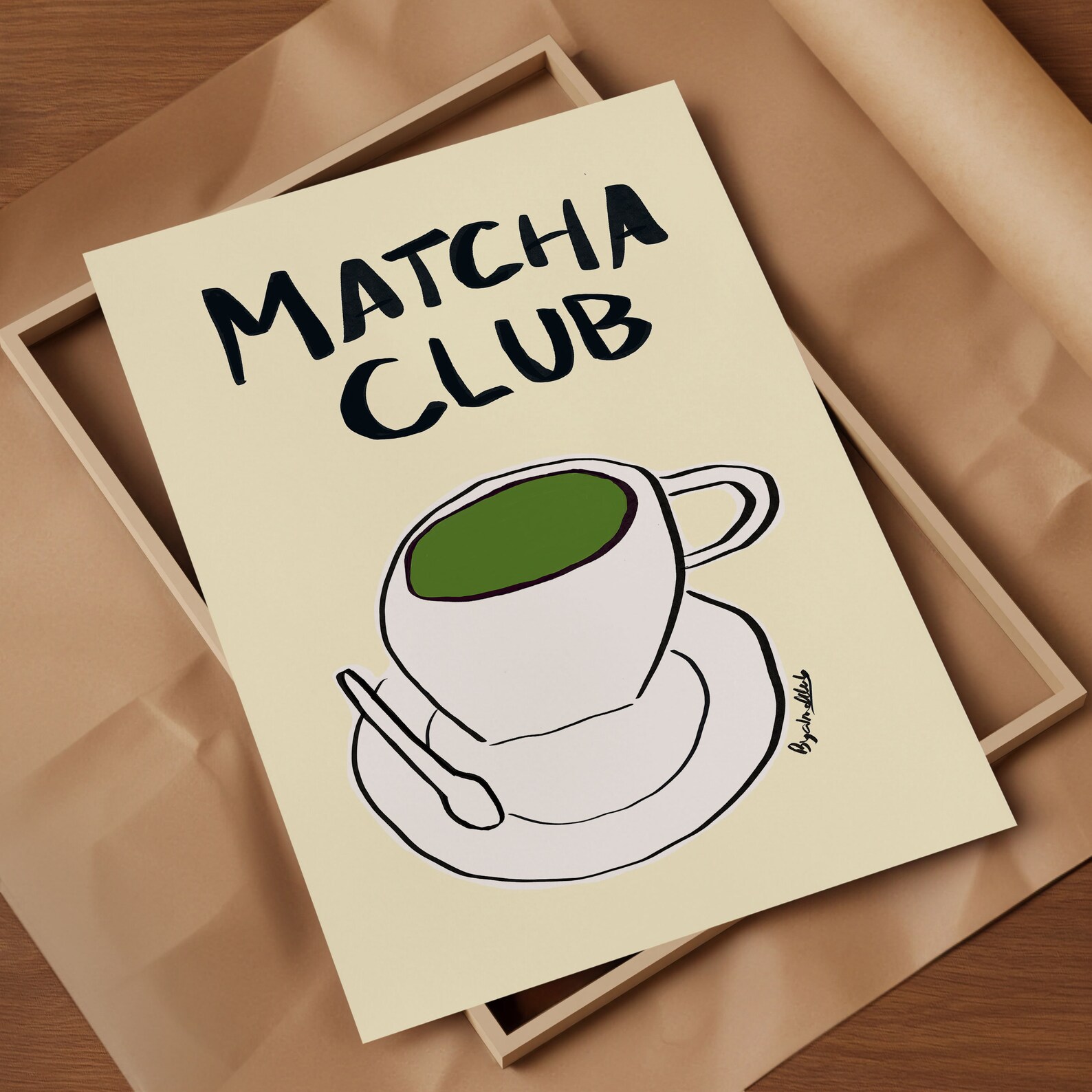 Matcha Club Art Print: Funky Kitchen Wall Art - Etsy