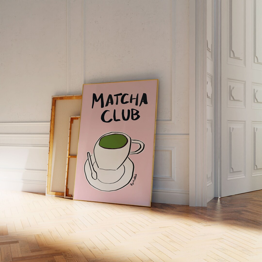 Matcha Print, Matcha Club Print, Cafeteria Print, Coffee Bar Art Print ...