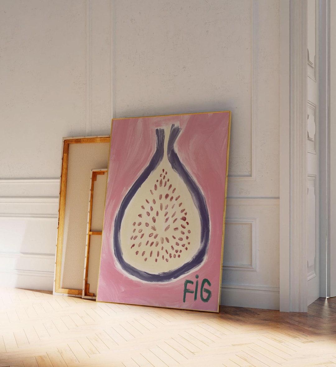 Fig Poster Funny Kitchen Print Dining Room Decor Mid Century Print ...