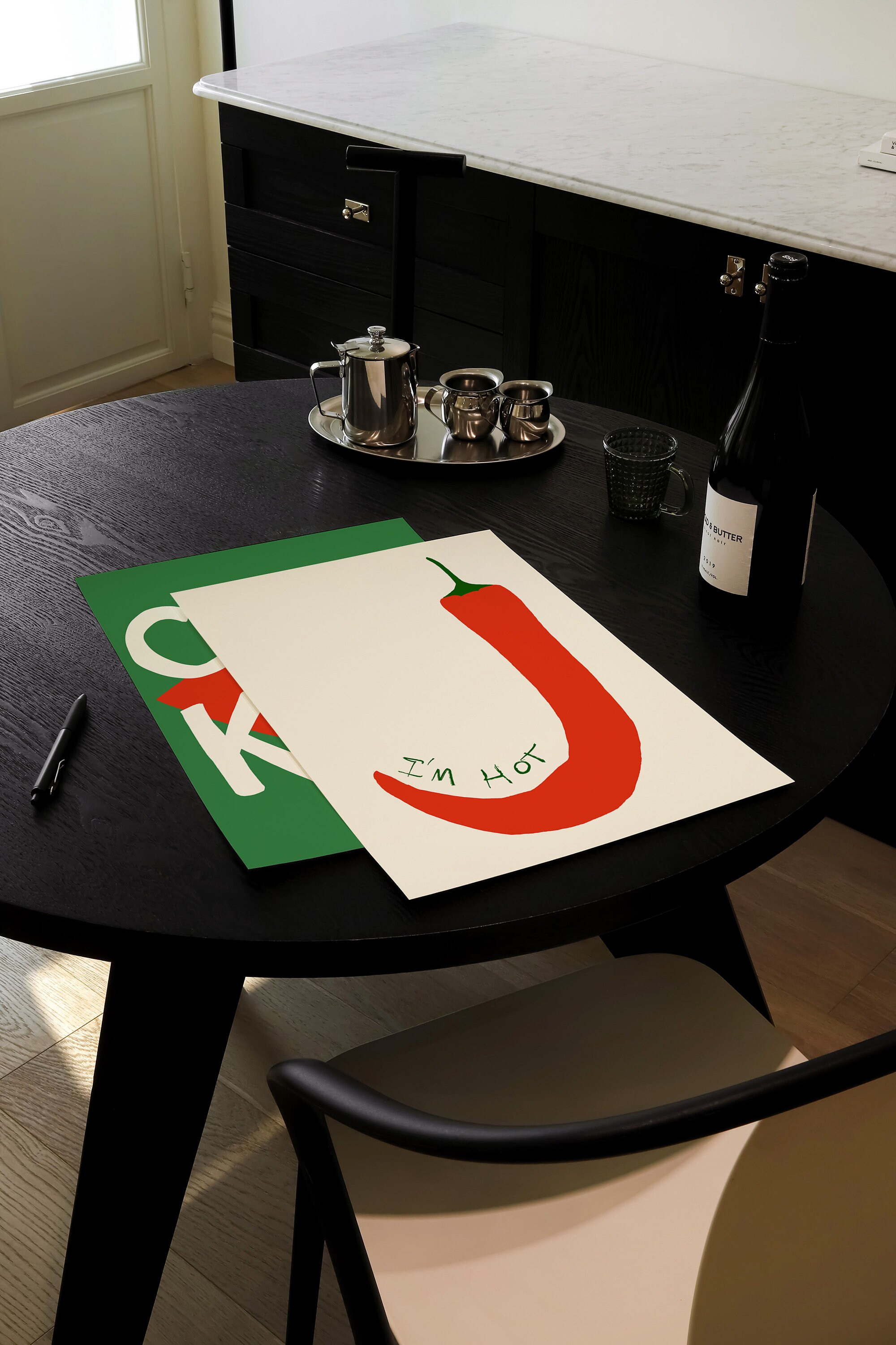 Kitchen Art Prints Set: Hot Chilli, Chef Kiss (digital Download) - Etsy