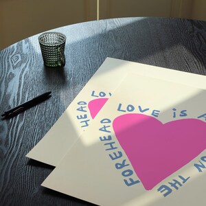 Love Heart Printable Wall Art,pink and Blue Love Quote Digital Print ...