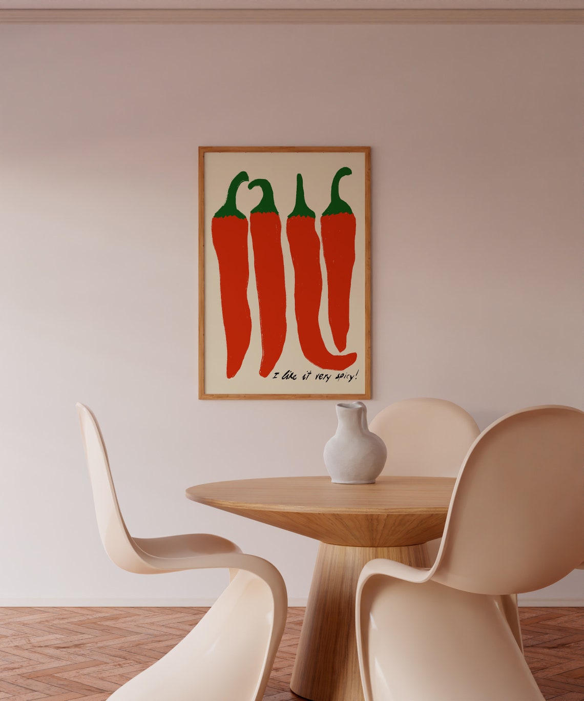 I Like It Very Spicy Chilli Print, Printable Wall Art, Modern Kitchen ...