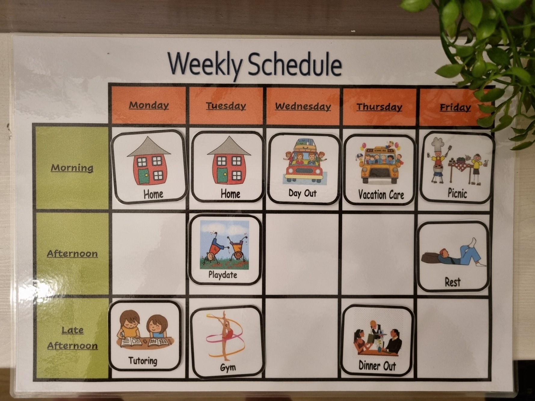 Weekly Home/school Visual Schedule - Etsy
